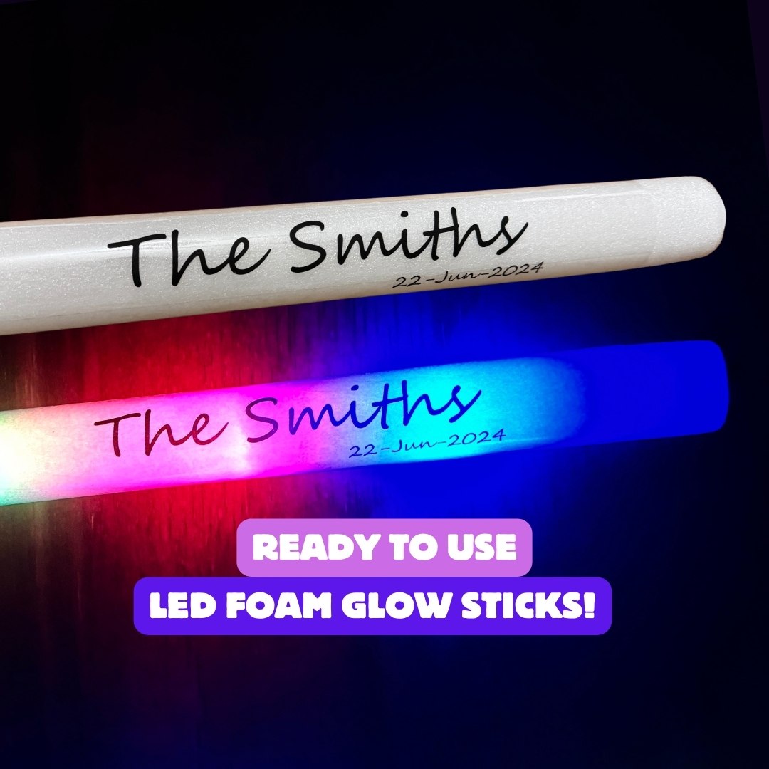 Personalised Wedding Glow Sticks – Vemzy