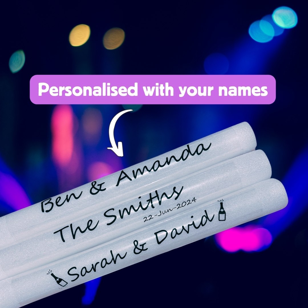 Personalised Wedding Glow Sticks – Vemzy